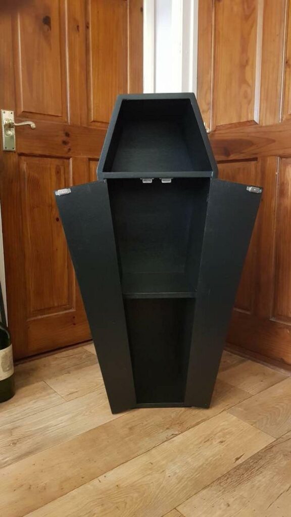 Coffin Nightstand Bedside Cabinet Gothic Cupboard - Onen Emporium