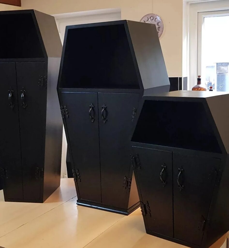 Coffin Cabinet Gothic 3ft Cupboard - Onen Emporium